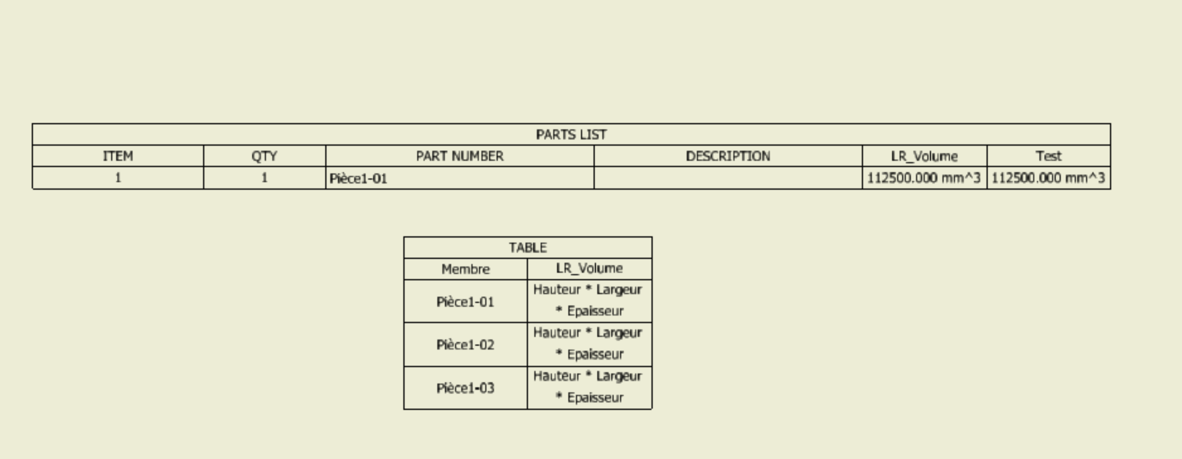 Part parameter value to table in sheet - Autodesk Community