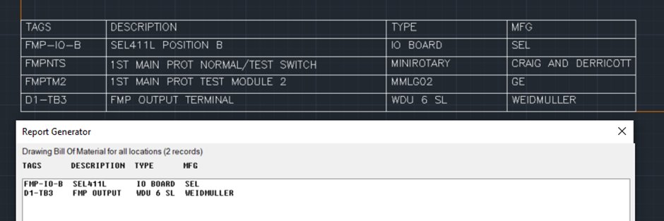 Report to include terminals and child components - Autodesk Community