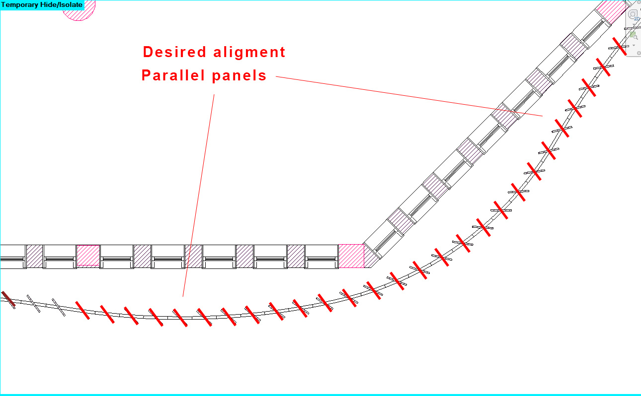 Solved: In a curved curtain wall how can I have rotating panels that ...