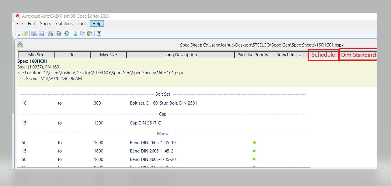 Solved: Spec Editor Customization - Autodesk Community