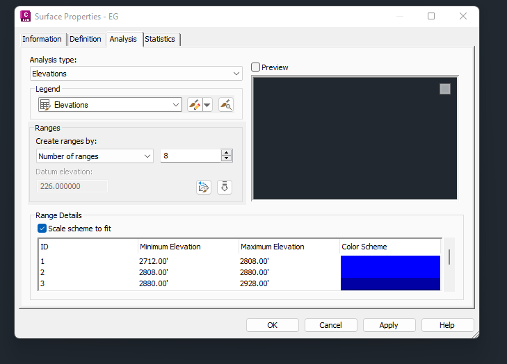 How to change the elevation range on a tin surface? - Autodesk Community