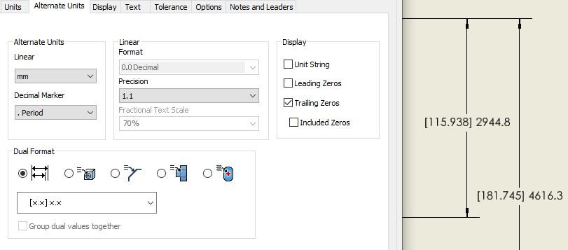 Unable to show dual dimensions properly - Autodesk Community