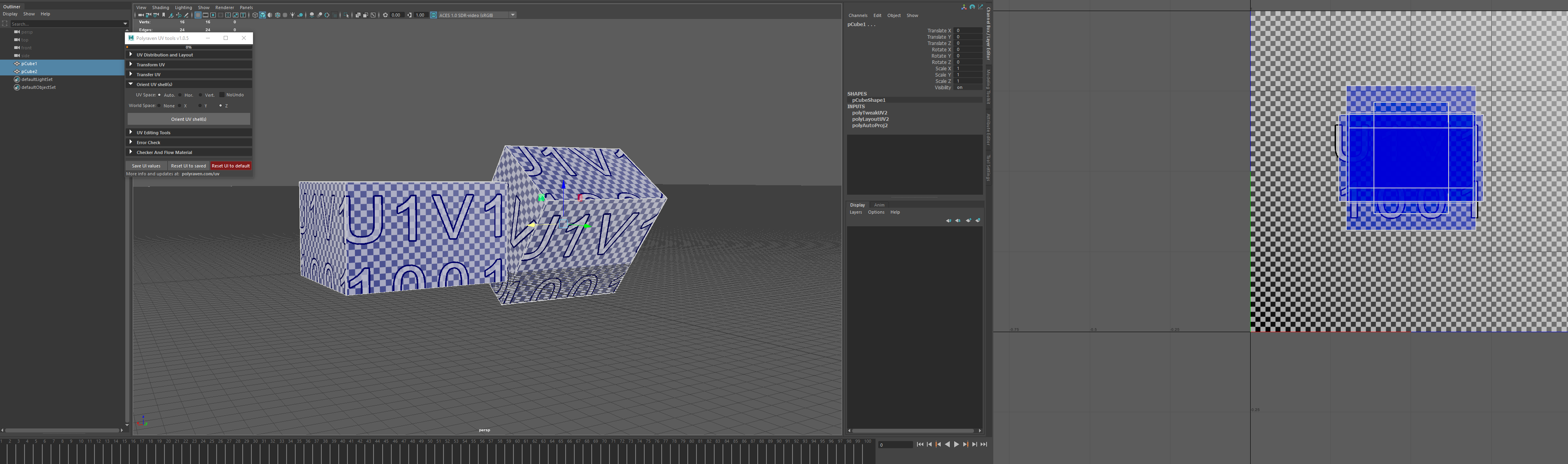 In Mel looking for a way to rotate selected UV shells to always face the same way in the UV ...