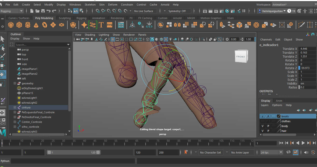 Solved: Fingers is deform when changing attribute (rigging). - Autodesk Community