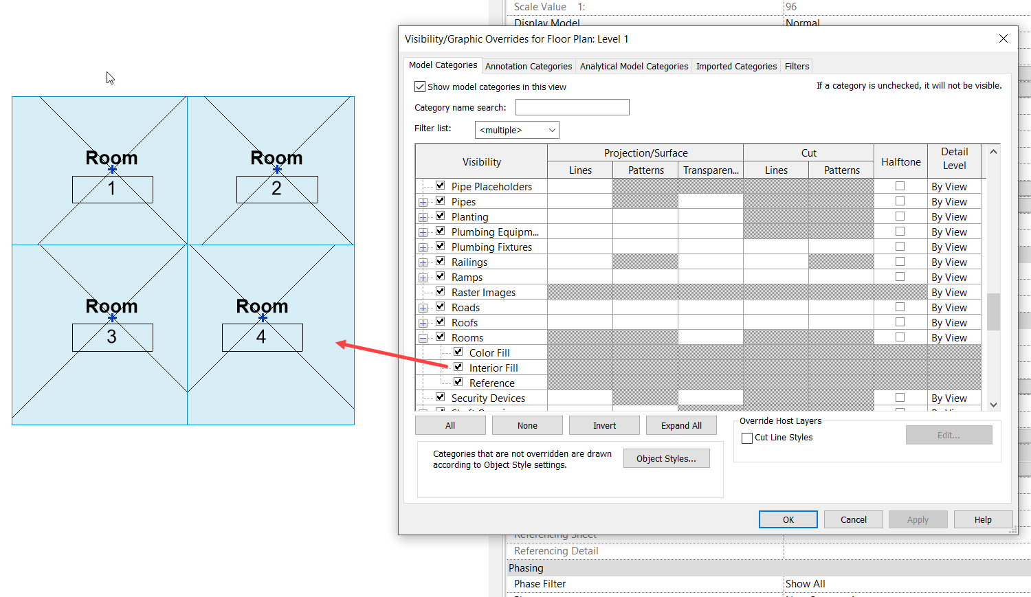 Solved: Rooms - interior fill ? - Autodesk Community