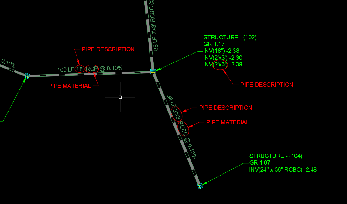 Profile Label Style Structures with multiple Pipe Type Shapes ...