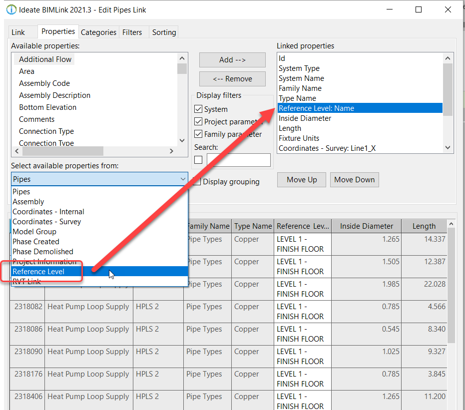 the Parameters# values of the Revit Links don't appear in schedules ...