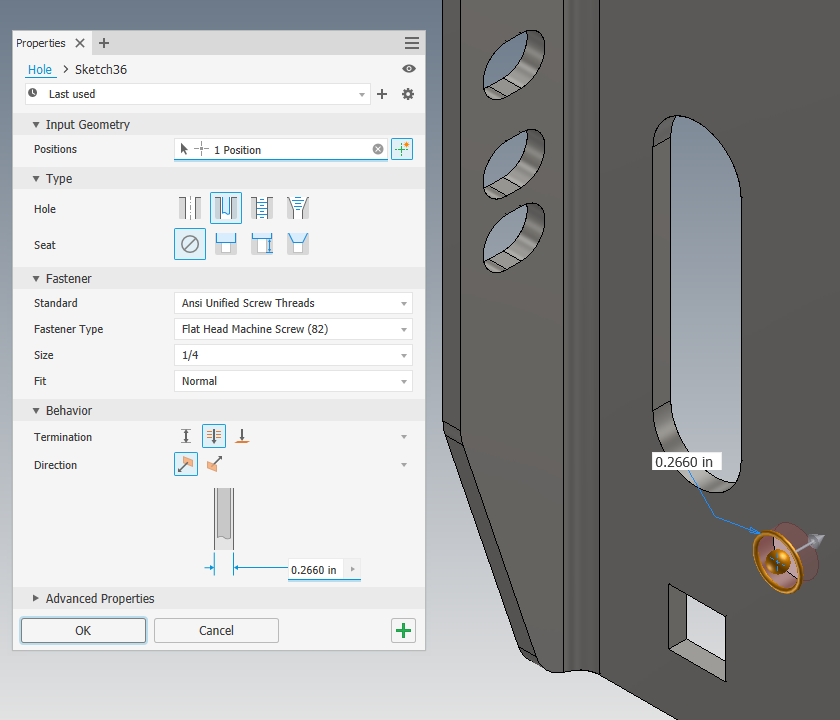 Suggestion: Hole Feature, Please expand options for Slot, Hex, Sq Holes ...