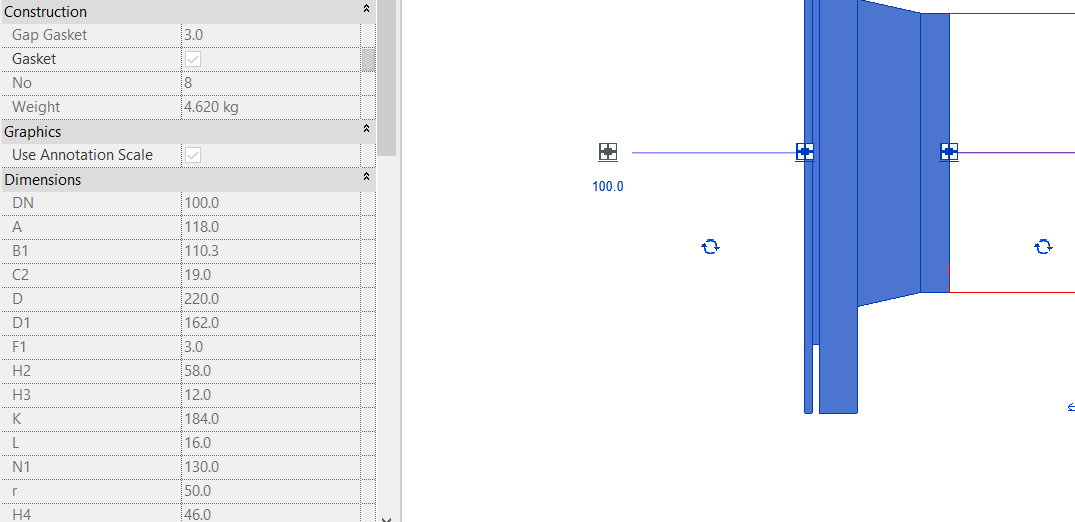 Spooling Flanged pipe which has a gasket built into the family ...