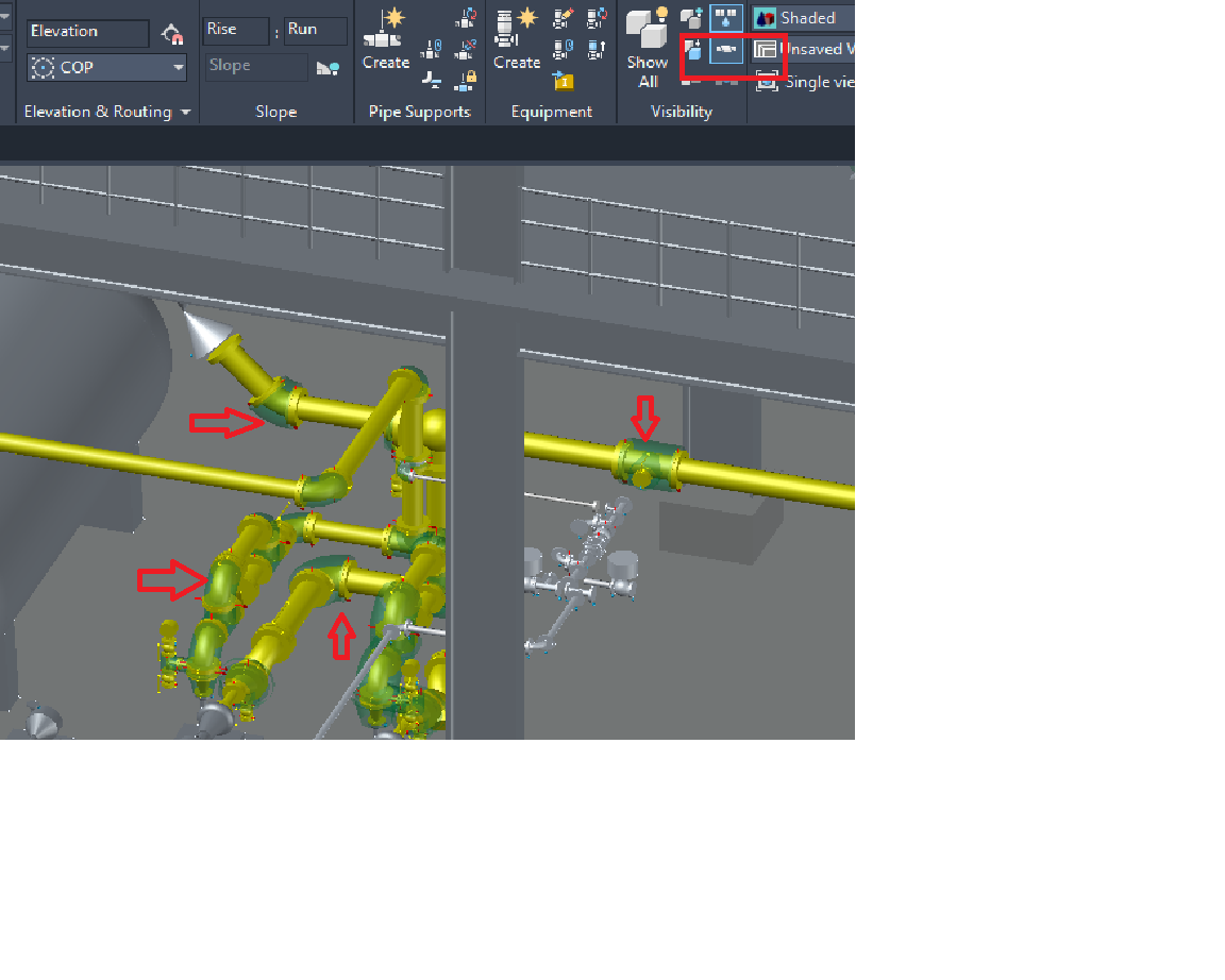 Insulation of line not visible though Insulation symbol is ON ...
