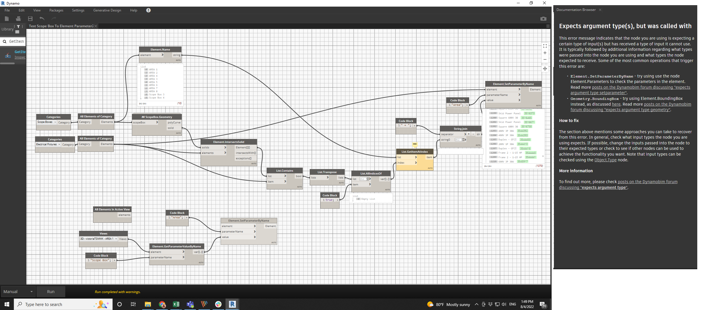 Solved: Copy value "Scope Box" (name of Area) to parameter of element ...