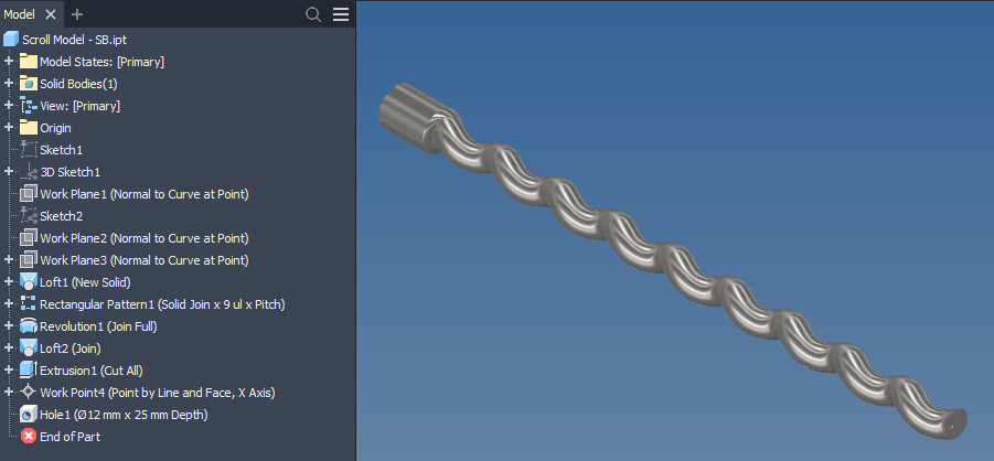 Solved: Ideas or examples needed to draw helical rotor - Autodesk Community