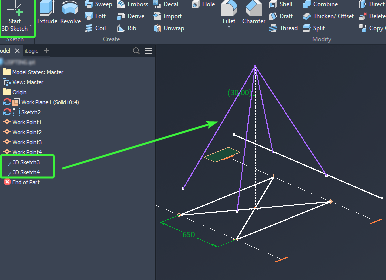 How to make projected dimensions in 3D sketch - Autodesk Community
