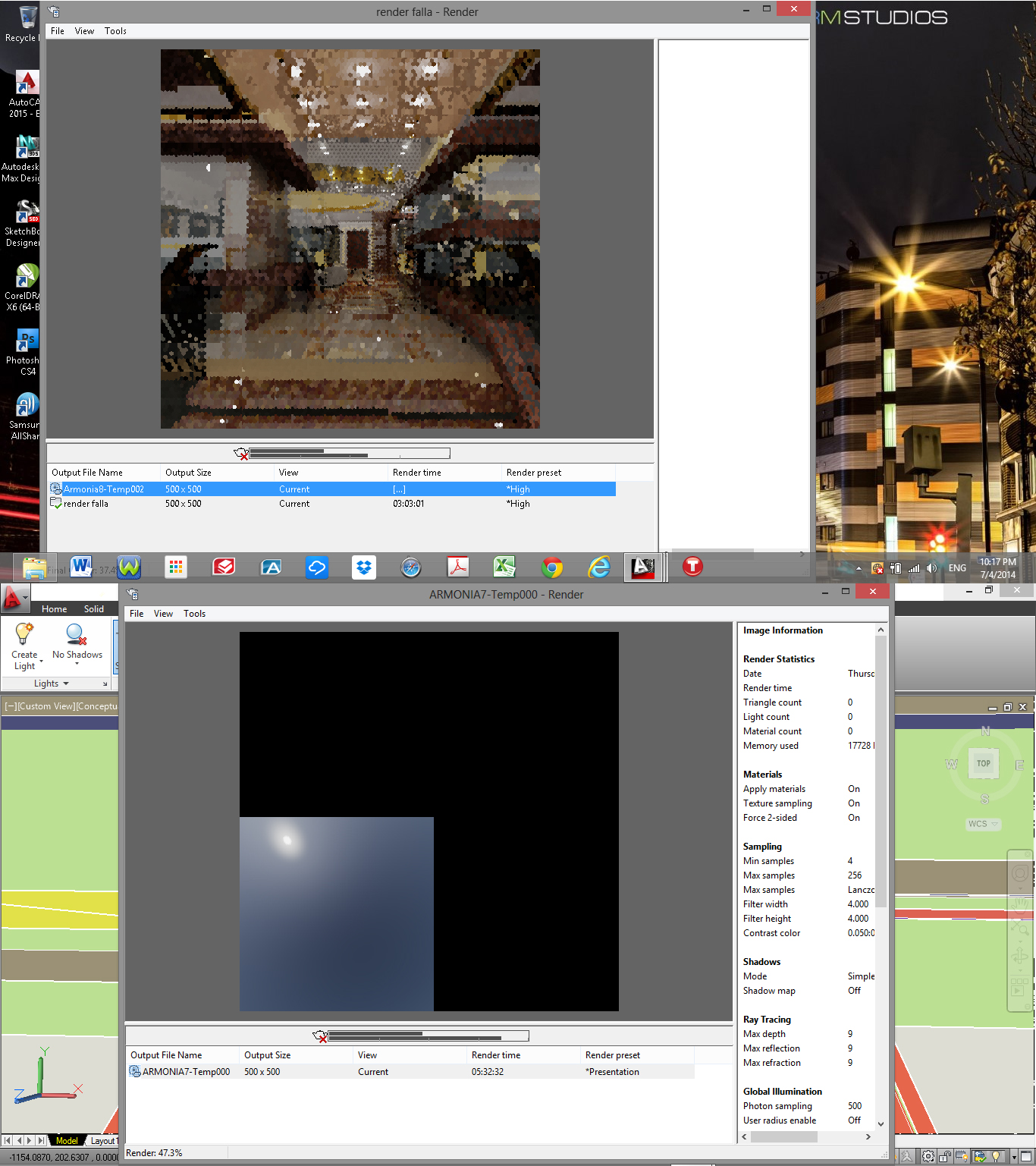 rendering problem - render completion render goes black - Autodesk Community