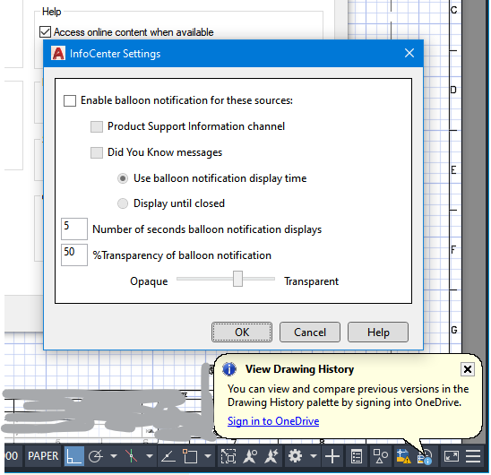 How can I disable the balloon notification pop-ups ACAD22? - Autodesk ...