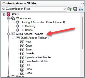 Autocad - Quick Access Toolbar (short cut icons) - Autodesk Community