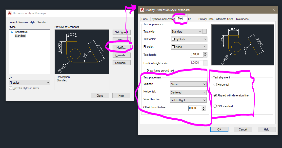 Solved: KEEP DIMLINE WITH TEXT ON CONTINUES DIMENSION LINES - Autodesk ...
