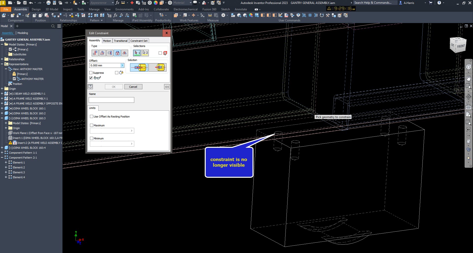 Constraint hiding - Autodesk Community
