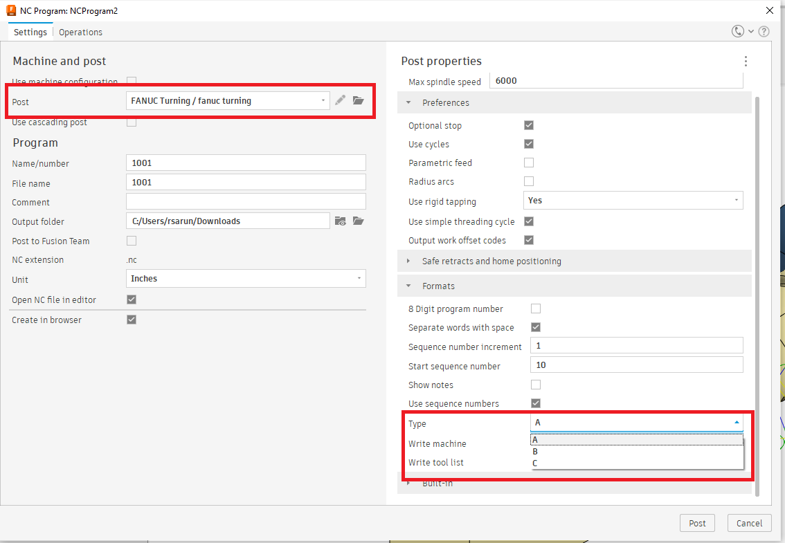 Post processor for fanuc oi-tf plus - Autodesk Community