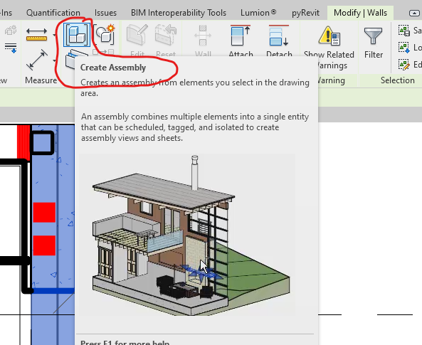 Documentation of Exterior Wall Assembly with Finish Modeled Separately ...