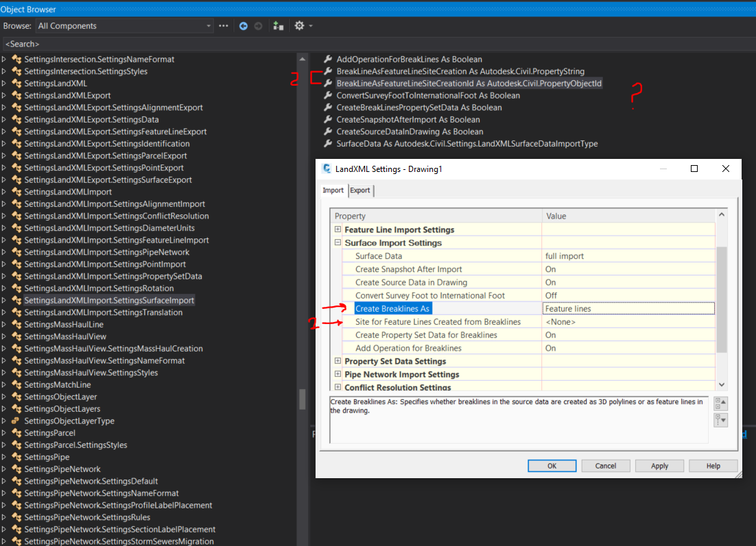 Civil 3D Settings API - Land XML - Autodesk Community