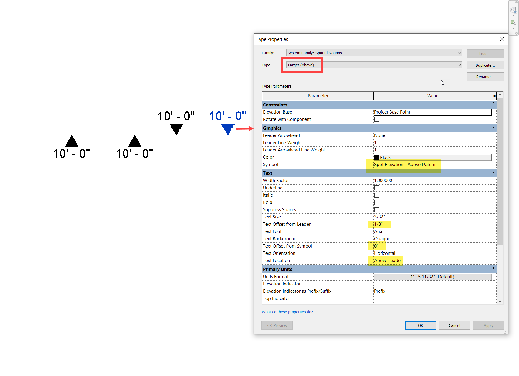 Spot Elevation Leader Settings - Autodesk Community