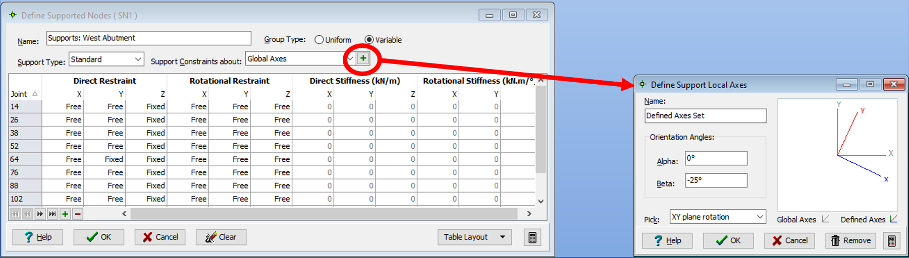 Solved: Support Nodes at Bridge Abutments - Local Axes - Autodesk Community