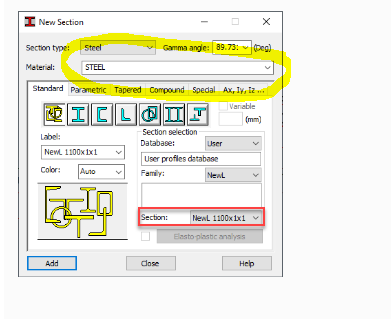How to change material type of user defined cross section - Autodesk Community