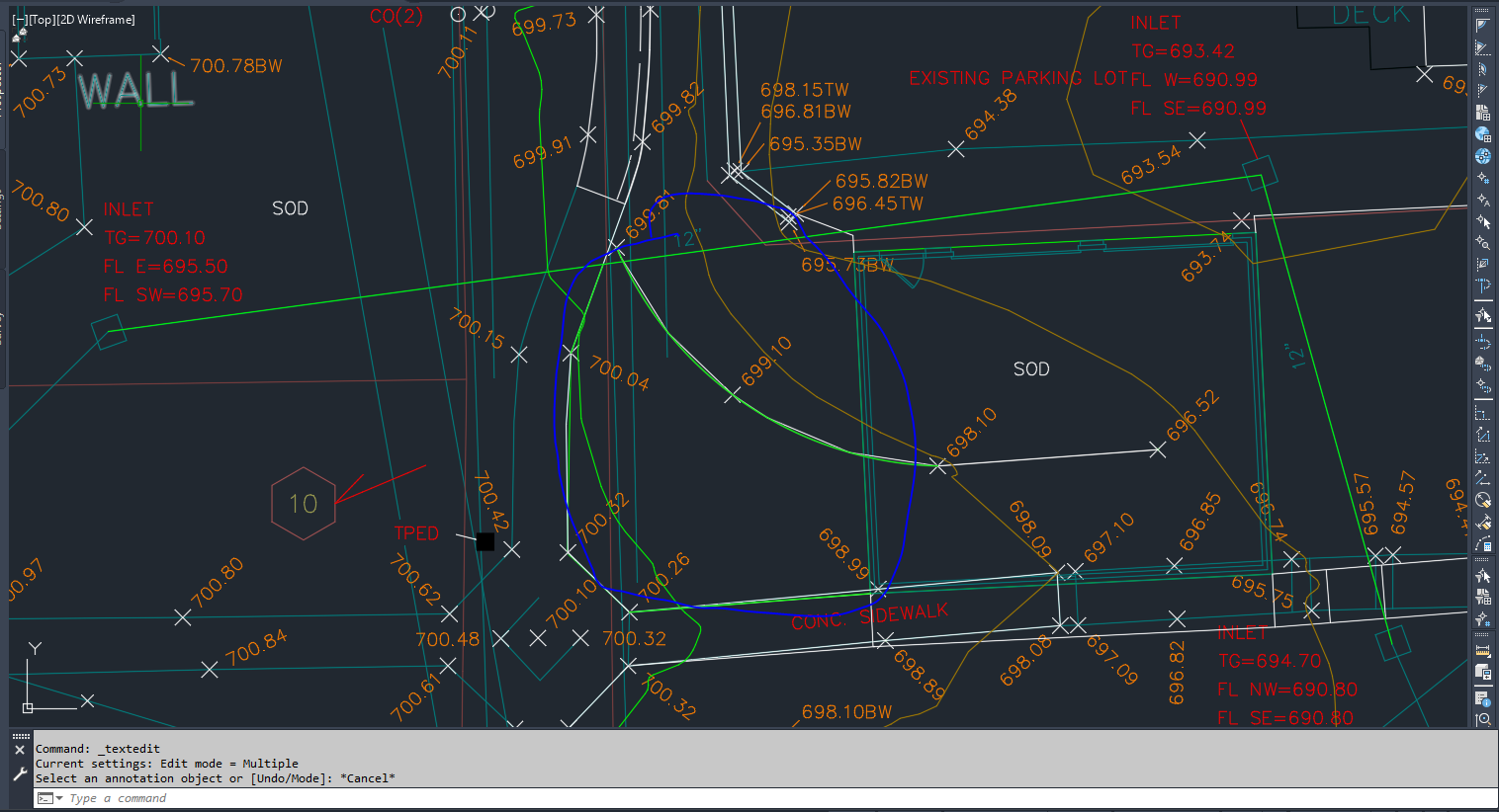 Solved: Grading between Sidewalk and Proposed Garage Pad - Autodesk Community