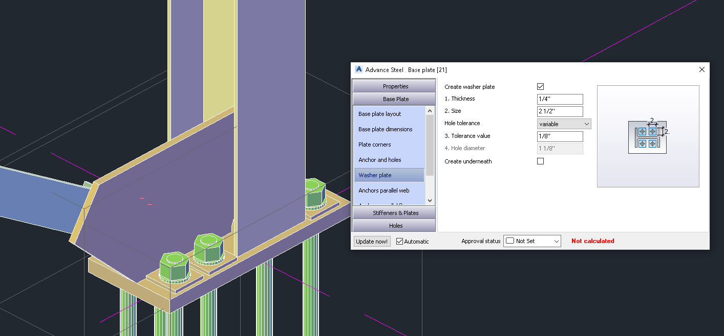 Solved: Corner base plate issues with washer plate - Autodesk Community