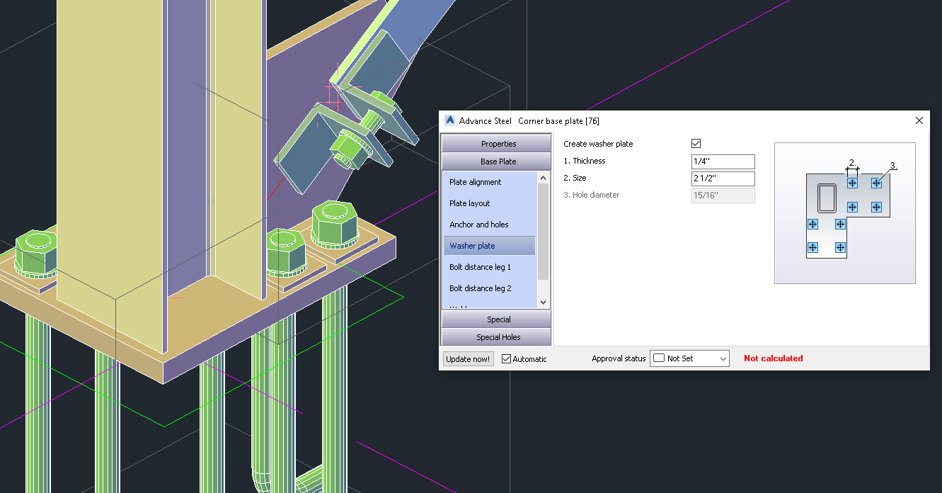 Solved: Corner base plate issues with washer plate - Autodesk Community