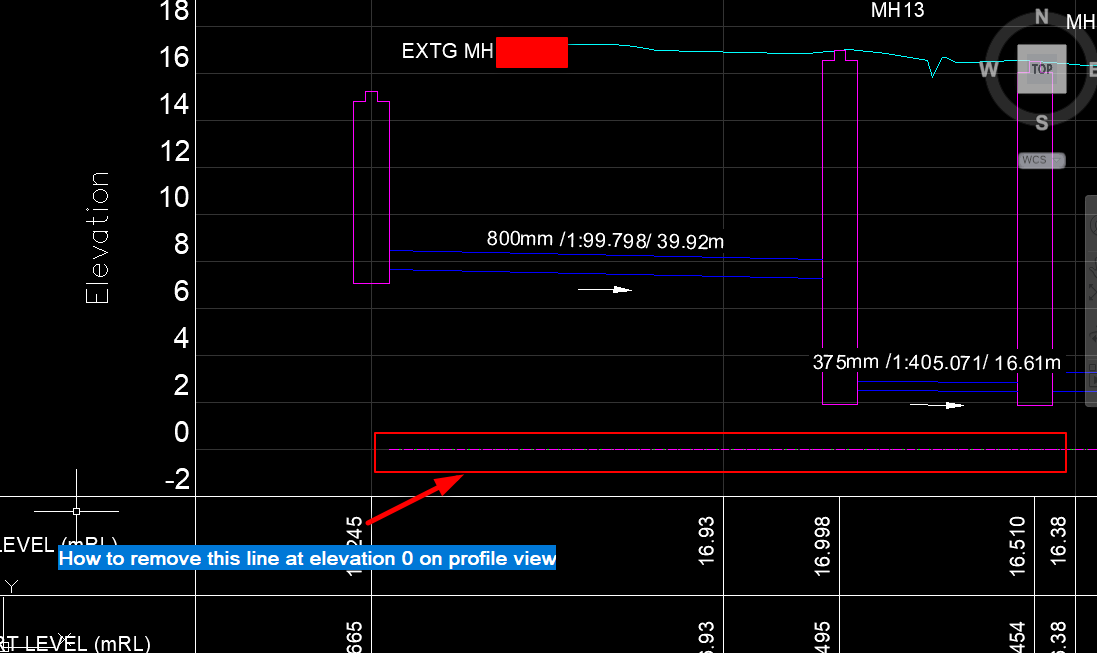 remove additional line from pipe network profile view - Autodesk Community