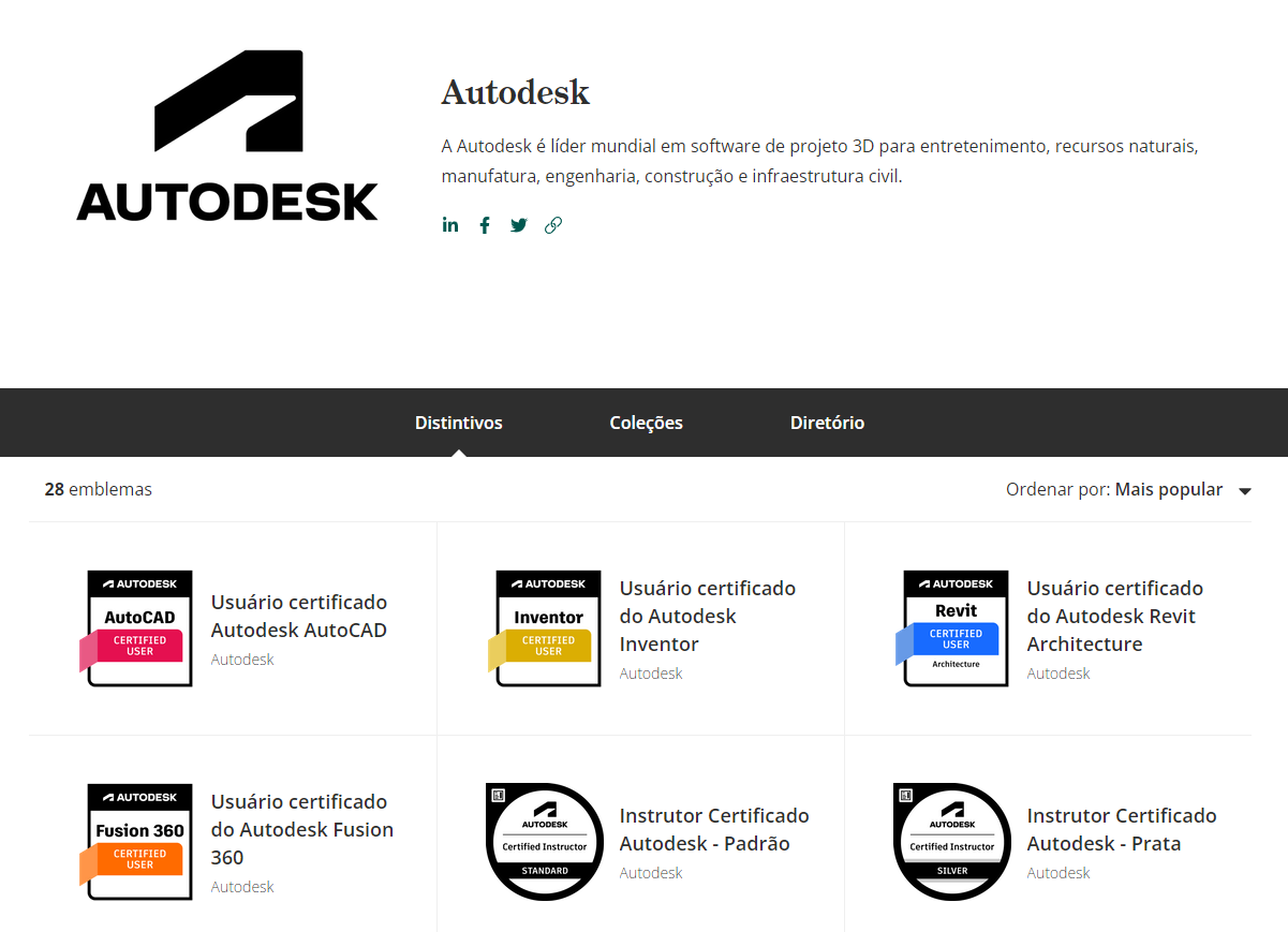 Novos Badges de certificações Autodesk - Autodesk Community