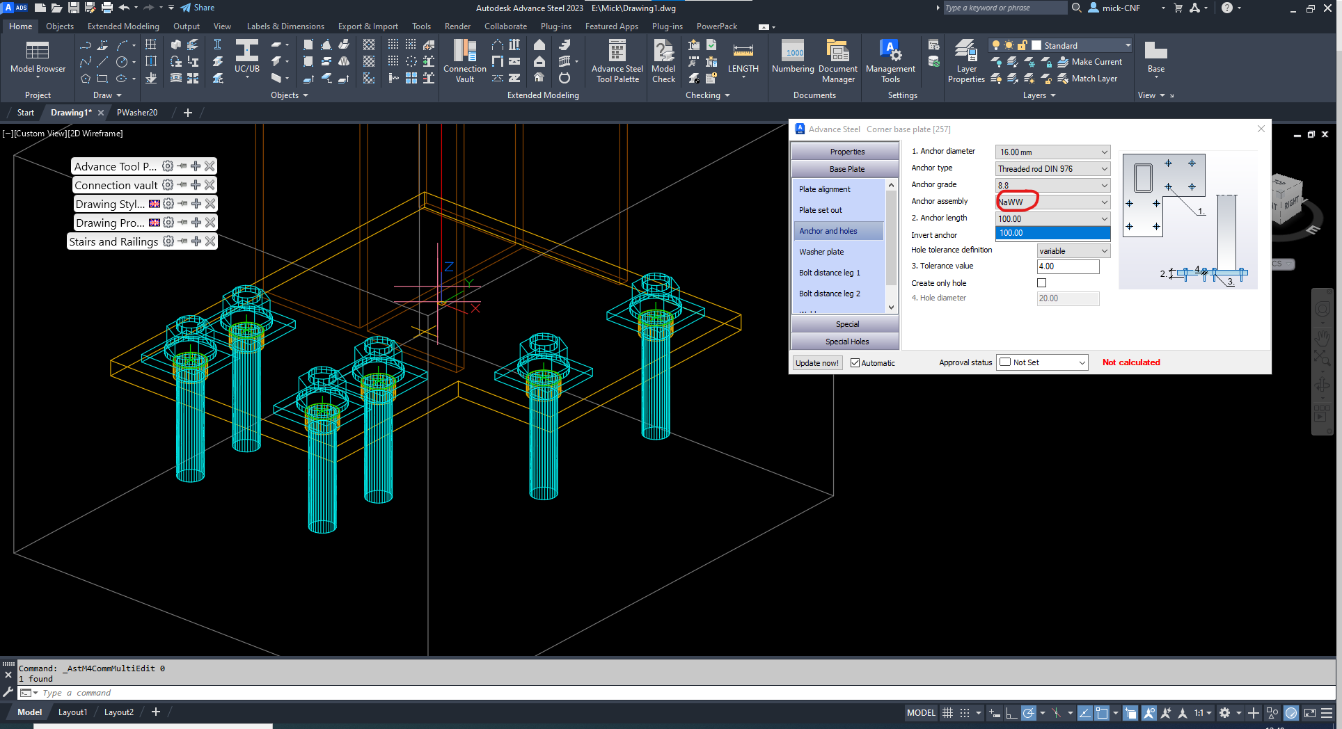 Solved: Corner base plate issues with washer plate - Autodesk Community