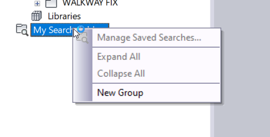 Solved: MANAGE SAVED SEARCH GREYED OUT - Autodesk Community