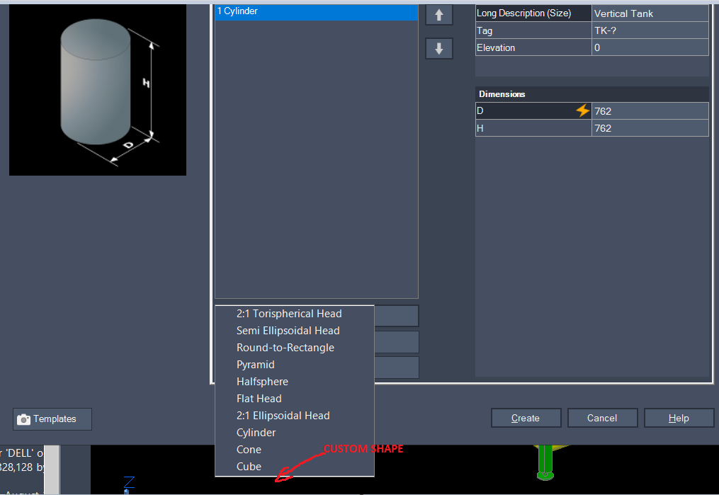 Adding Custom Shape To Default Shape In Create Equipment Dialog Box List Autodesk Community