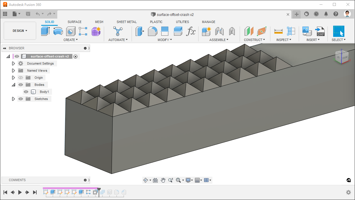 Solved: Surface offset causing crash - Autodesk Community
