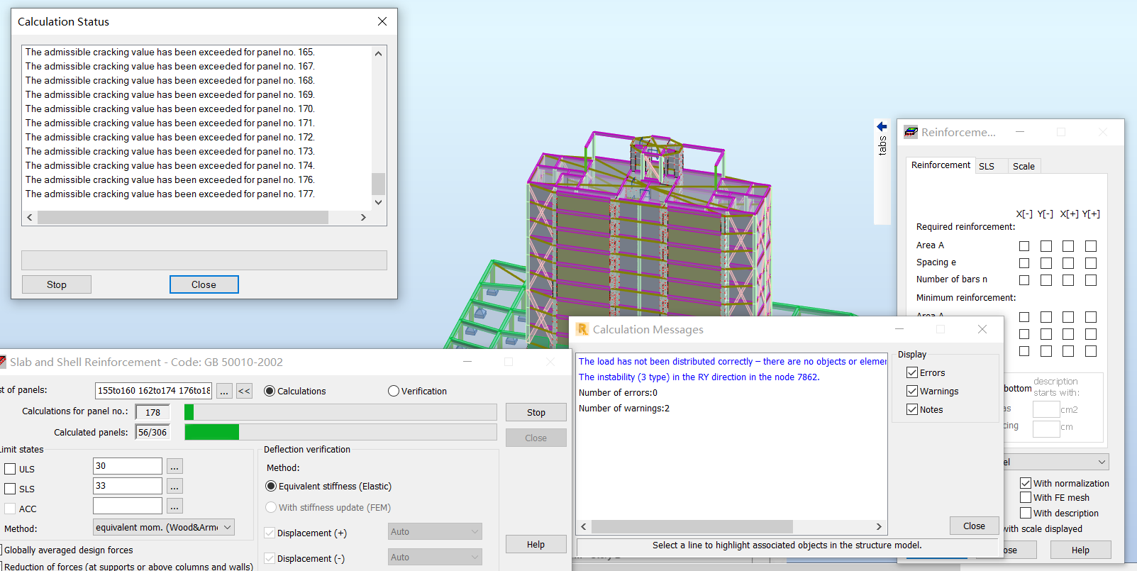 The admissible cracking value has been exceeded for shear walls. - Autodesk Community