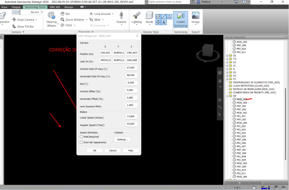 Viewpoint return black image / Viewpoint change the reference point ...
