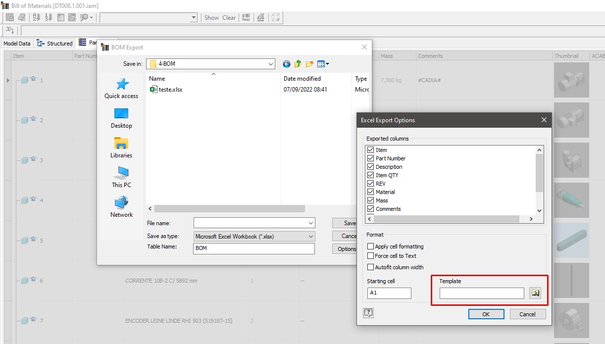 iLogic export BOM with template - Autodesk Community