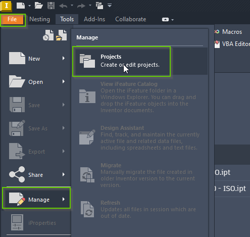 Solved: Unable to access the Project File dialog box in Inventor Professional 2023 - Autodesk ...
