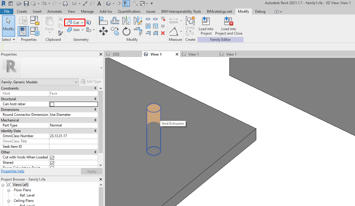 Allow nested families to be cut by voids in Family Editor - Autodesk Community