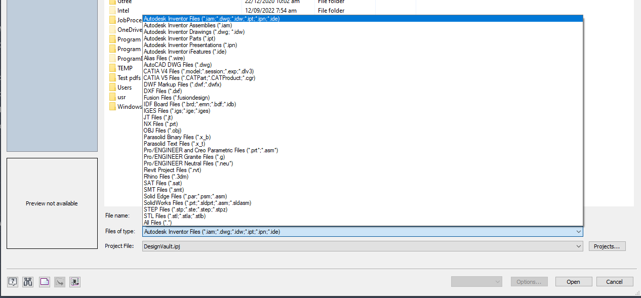 File Type drop-down to allow direct selection - Autodesk Community