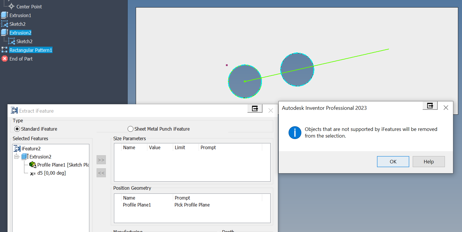 extract an iFeature with a pattern - Autodesk Community