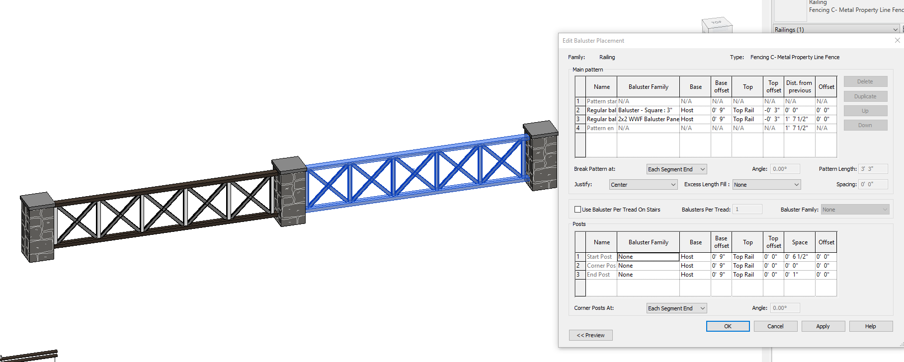 Solved: (2023) railing repeating pattern - Autodesk Community