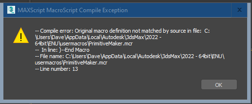 Solved: Compile Error: Original macro definition not matched by source definition - Autodesk ...