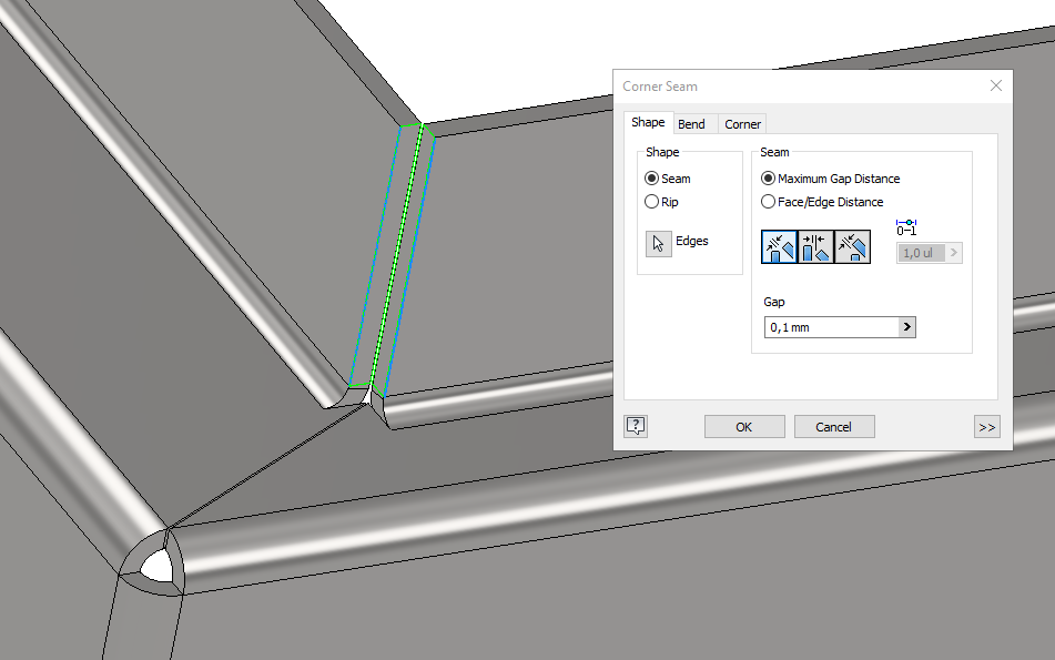 Sheet metal corner relief - Autodesk Community