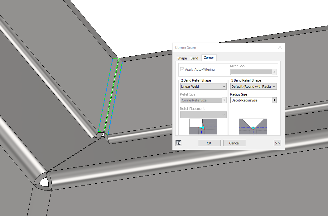 Sheet metal corner relief - Autodesk Community