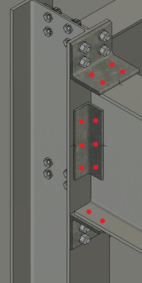 Adding bolts to seated beam connection - Autodesk Community
