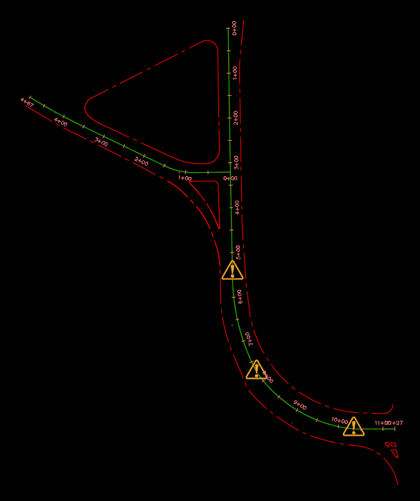 Solved: How to Design Centerlines and Corridor for Diverging ...